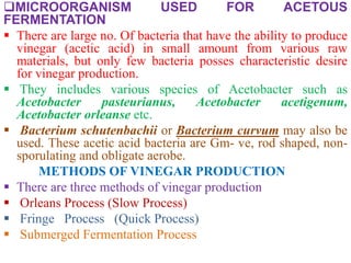 Vinegar production ppt | PPTX