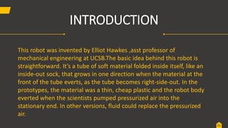 Vine robots by thrinath reddy | PPTX | Robotics | Technology & Computing