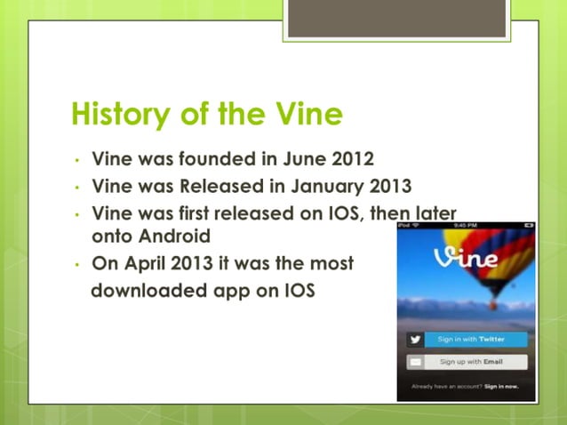 Vines presentation | PPT