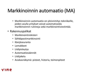 Vine webinaari - Markkinoinnin automaatio | PPT