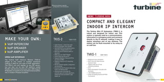 Vingtor Stentofon TURBINE IP Intercom Family | PDF