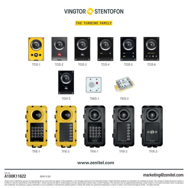 Vingtor Stentofon TURBINE IP Intercom Family | PDF