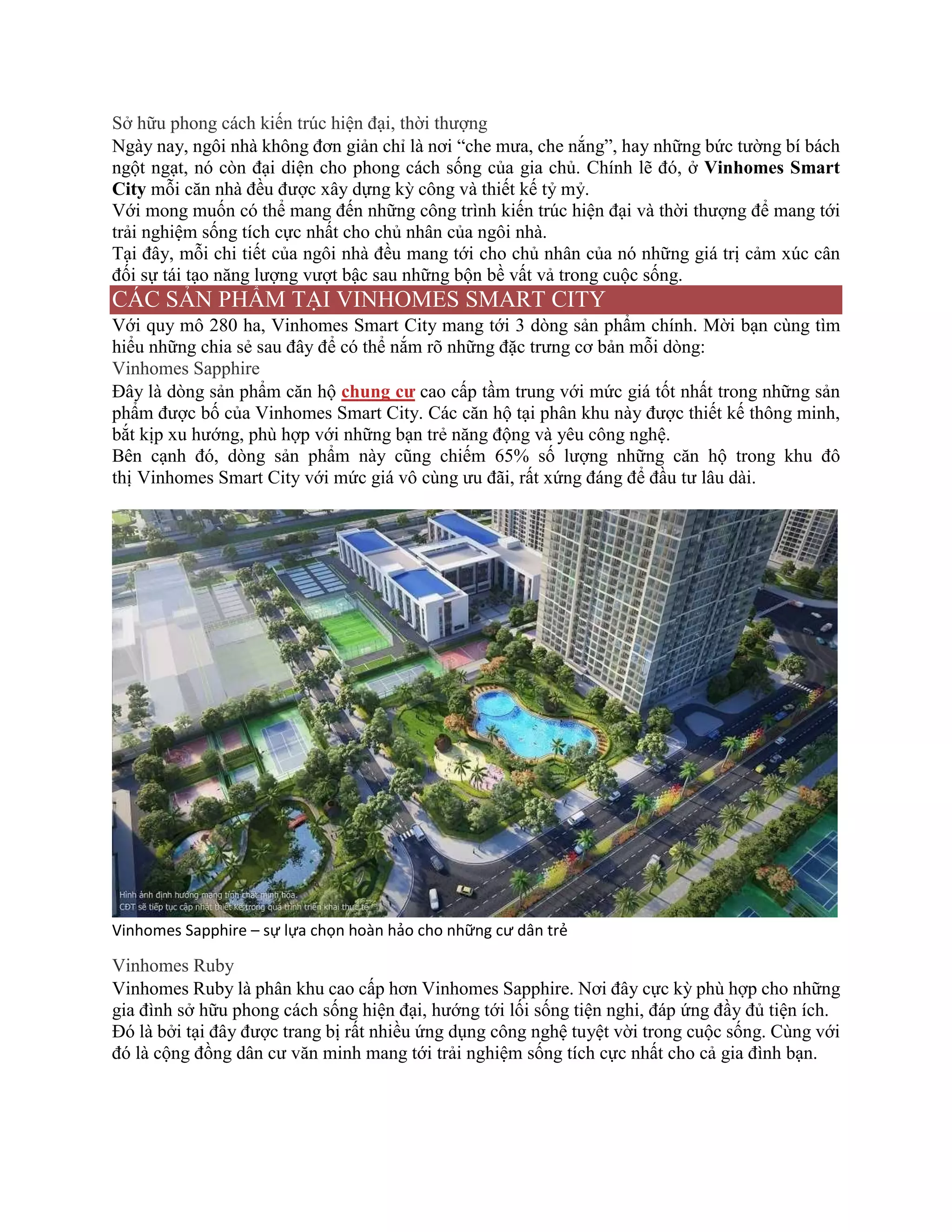 Giá Bán Vinhomes Smart City Các Dòng Biệt Thự, Chung Cư, Liền Kề 2021 | PDF