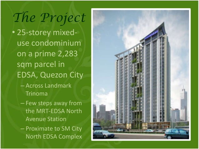 Vinia Residences Edsa Across Trinoma - Powerpoint Presentation | PPT