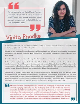 The exemplary Data Science success story of Vinitha Phadke | PDF