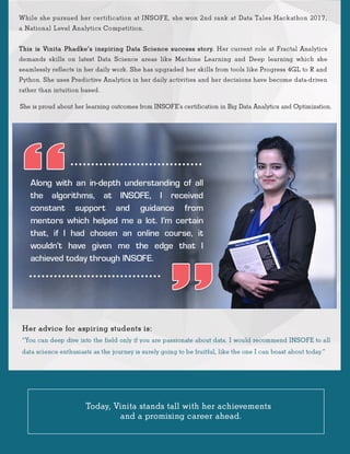 The exemplary Data Science success story of Vinitha Phadke | PDF