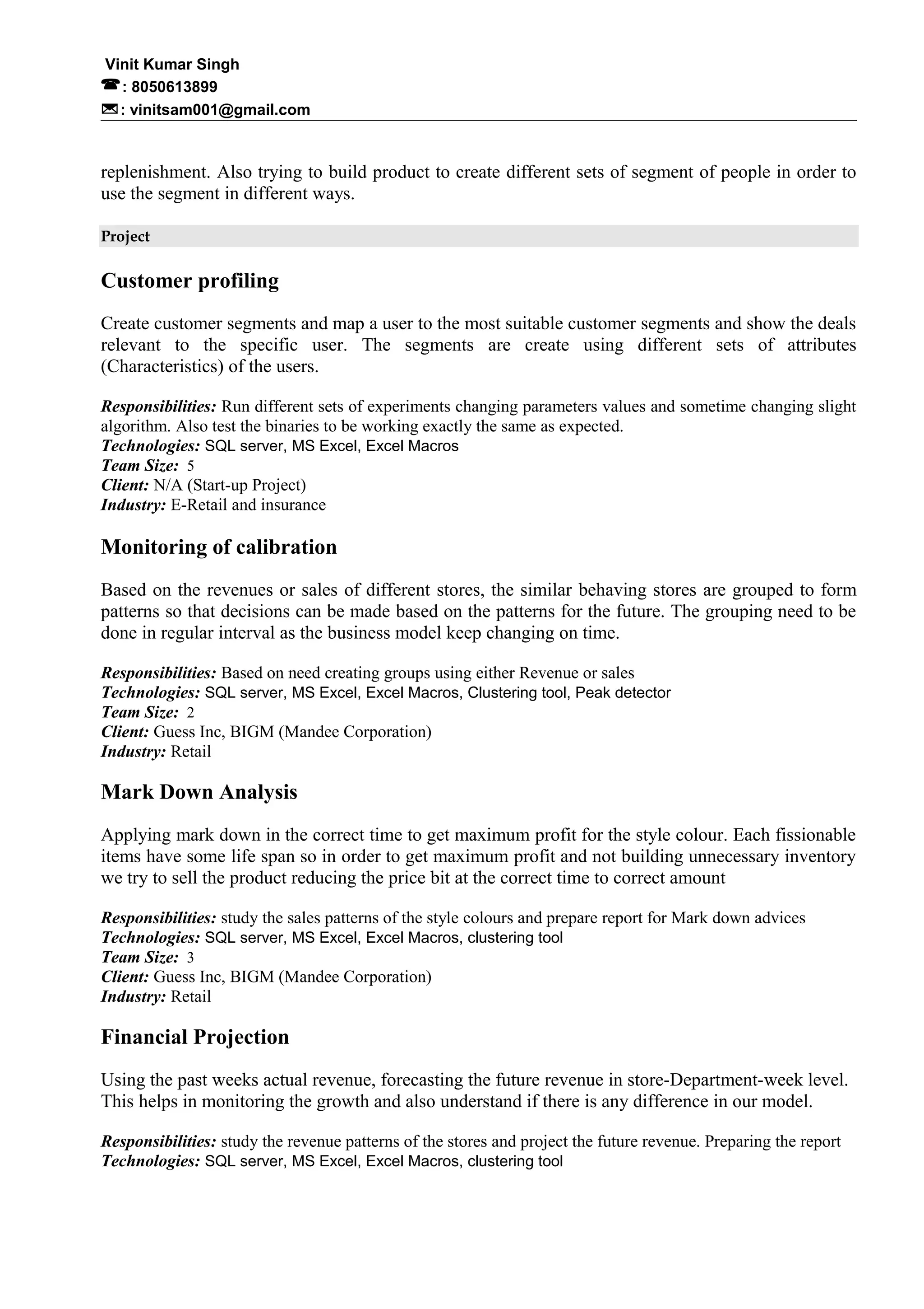 Vinit kumar singh_cv | DOC