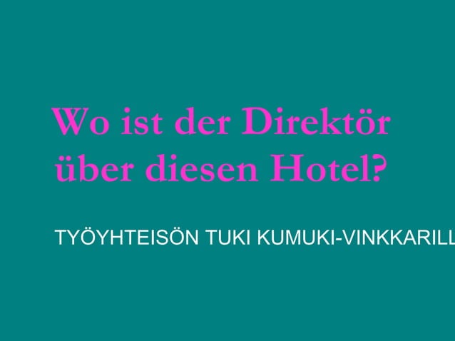 Vinkkaritapaaminen KuMuKi | PPT