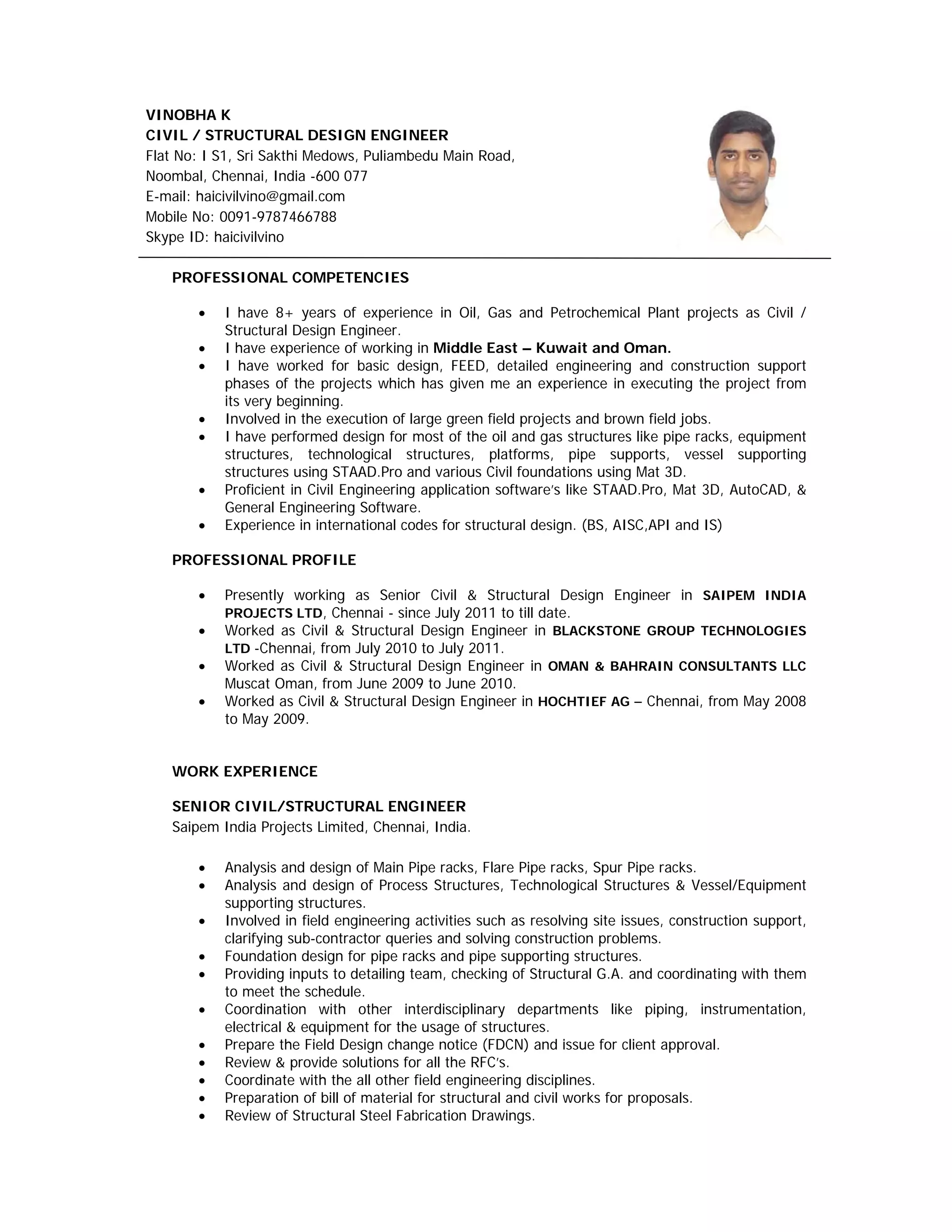 CIVIL / STRUCTURAL DESIGN ENGINEER | PDF