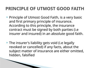 Presentation on Principle of life insurance | PPTX