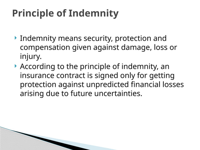 Presentation on Principle of life insurance | PPT