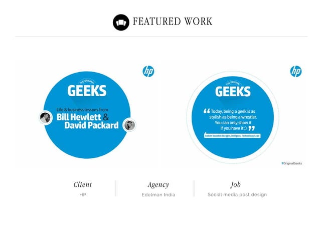 Web / Graphic design credentials | PPT