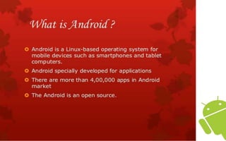 ppt about android by vins | PPT