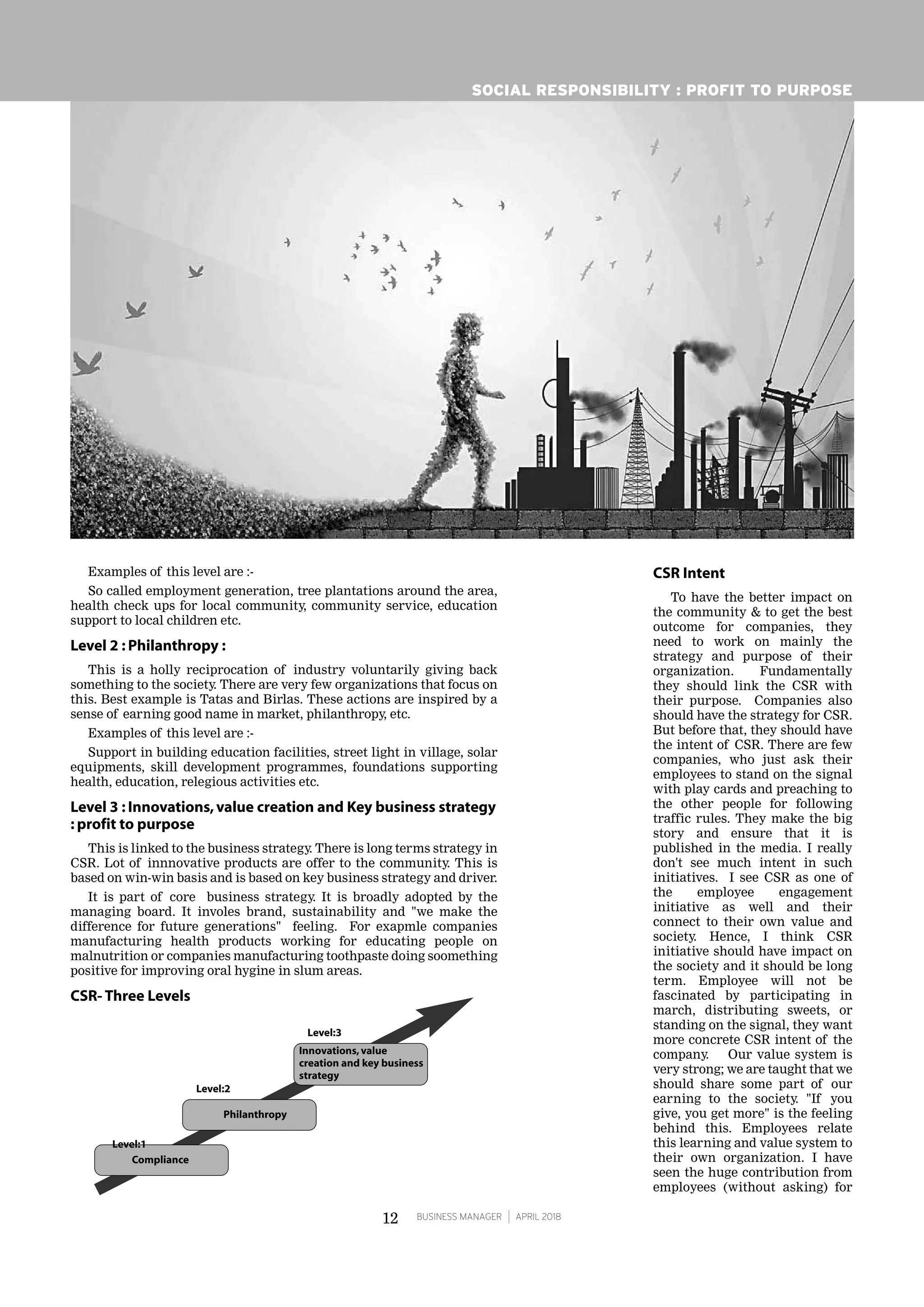 Social responsibility : Profit to purpose - Vinod Bidwaik, Director- HR ...