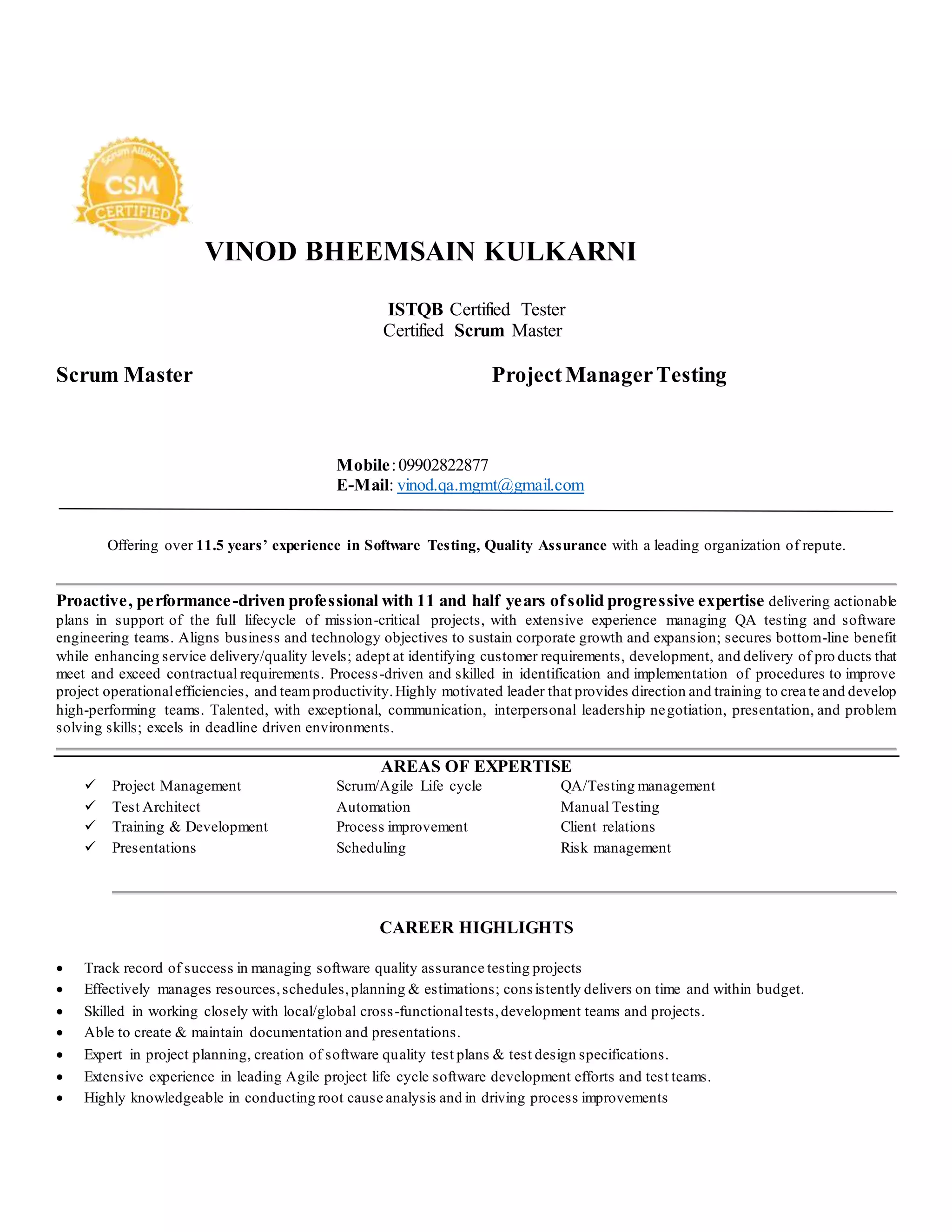 Vinod b kulkarni | DOCX