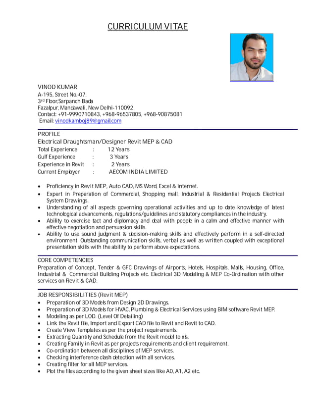Vinod curriculum vitae | PDF
