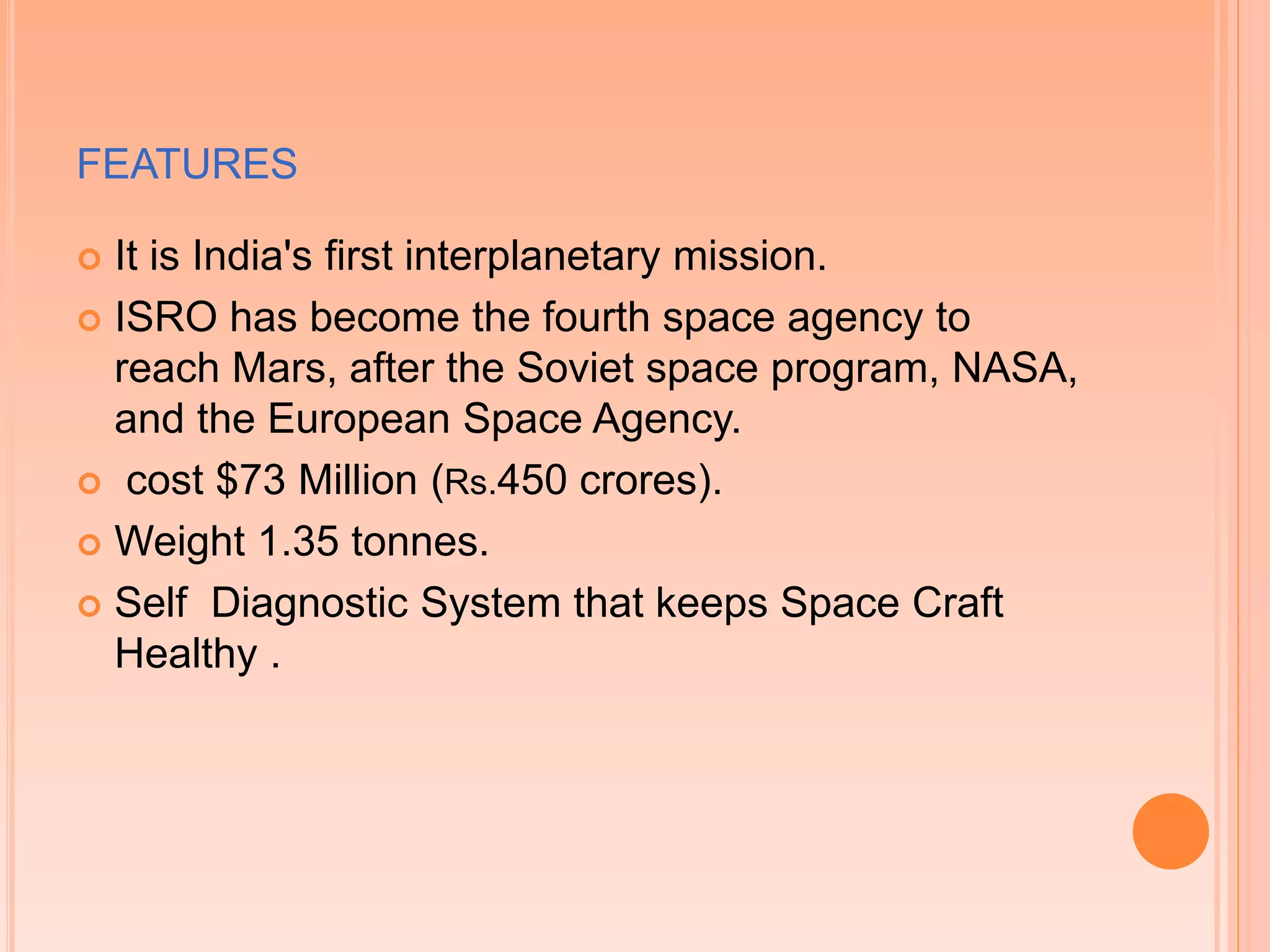 MARS ORBITER MISSION (MOM) (MANGALYAN) | PPTX