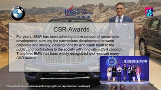 BMW Corporate Social Responsibility China | PPTX