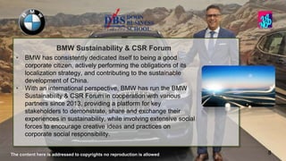 BMW Corporate Social Responsibility China | PPTX