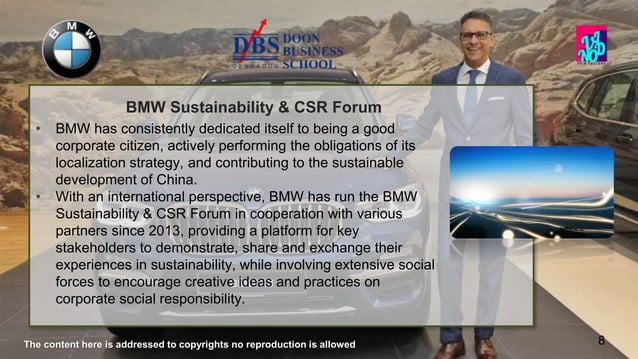 BMW Corporate Social Responsibility China | PPTX
