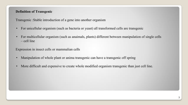 General transfer and transgenic technology in plant and animal | PPT
