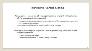 General transfer and transgenic technology in plant and animal | PDF