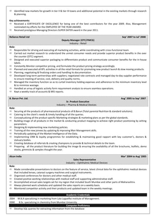 Vinod resume final | PDF