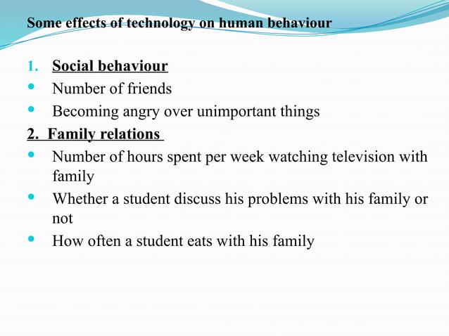 Effect of Technology On Human Behaviour | PPT