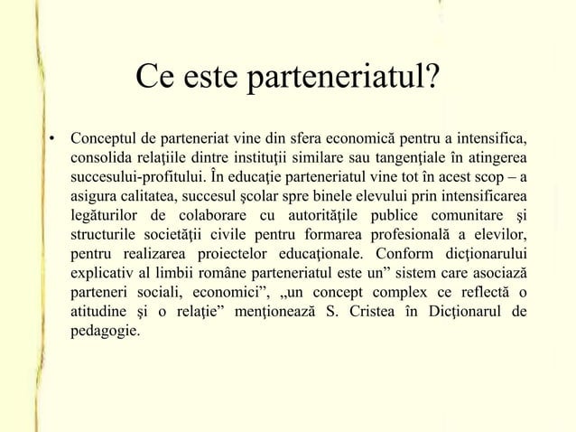 Vinogradov T parteneriat.ppt Parteneriat școală-familie | PPT