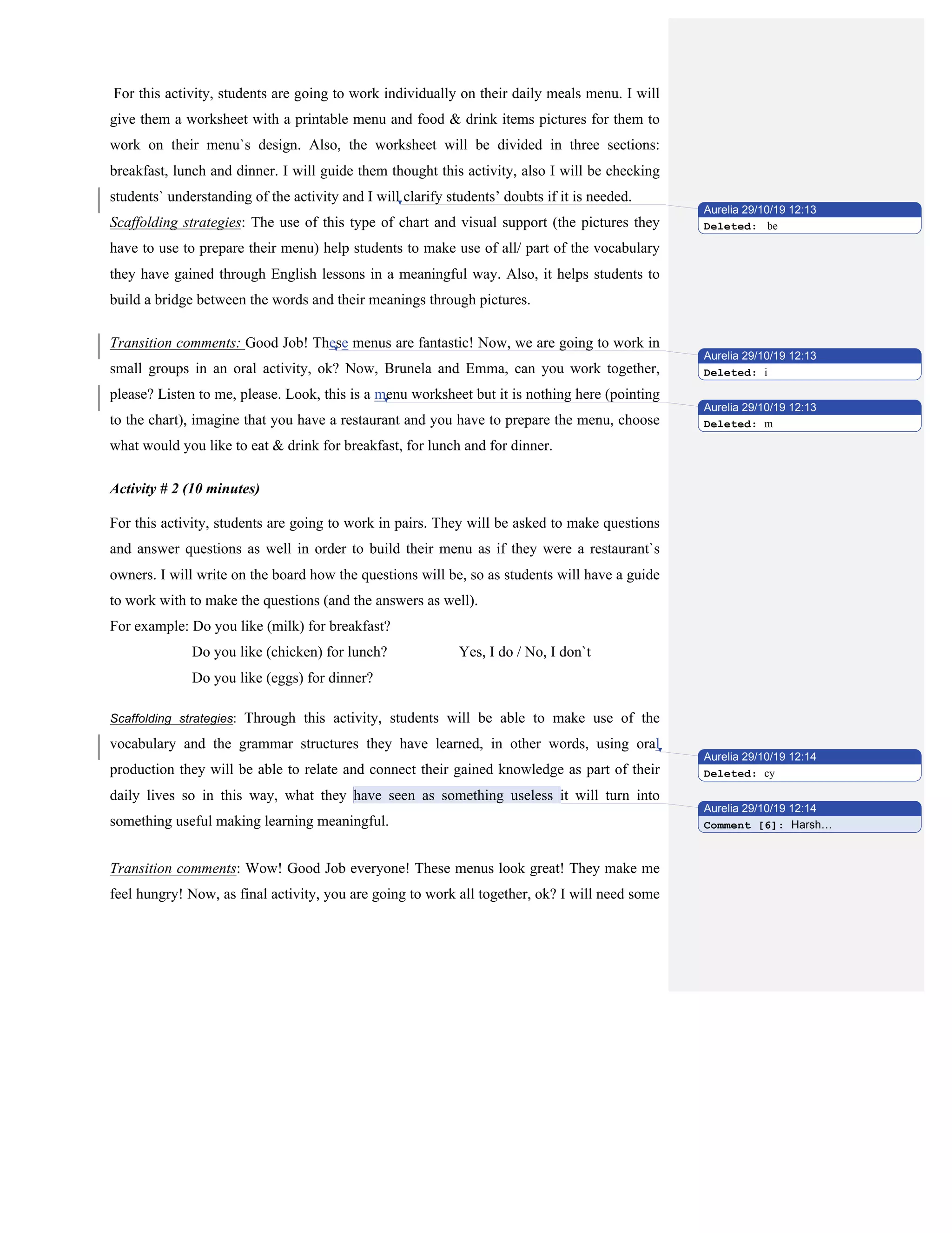 Vinolo lesson plan 2 | PDF