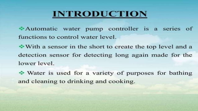 Coverting the ac current to dc to Automating the water pump .pptx