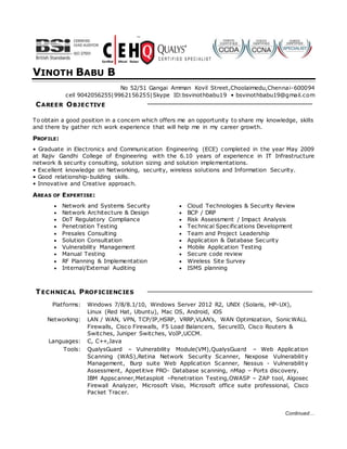 Vinoth babu b new | DOCX