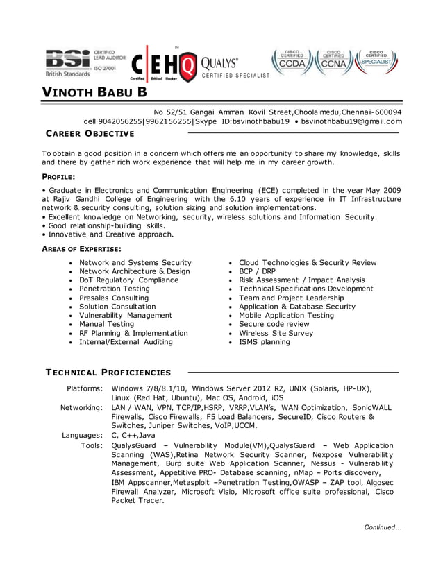 Vinoth babu b new | DOCX