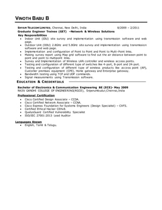 Vinoth babu b new | DOCX