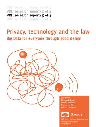 Vint big data research privacy technology and the law | PDF