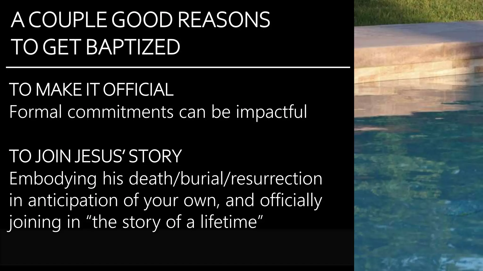 The Story of Jesus: Part I - Baptism | PPTX