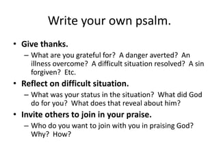 Poetry of the Psalms | PPT