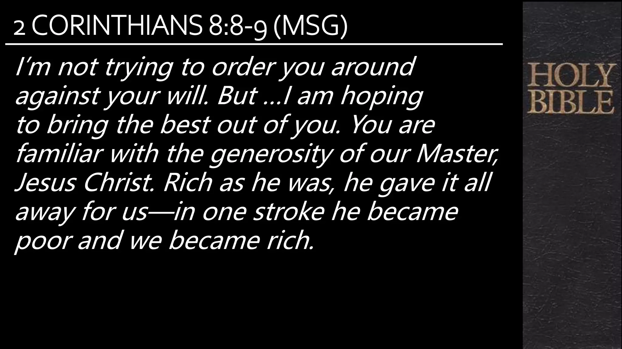 The Habit of Generosity | PPT