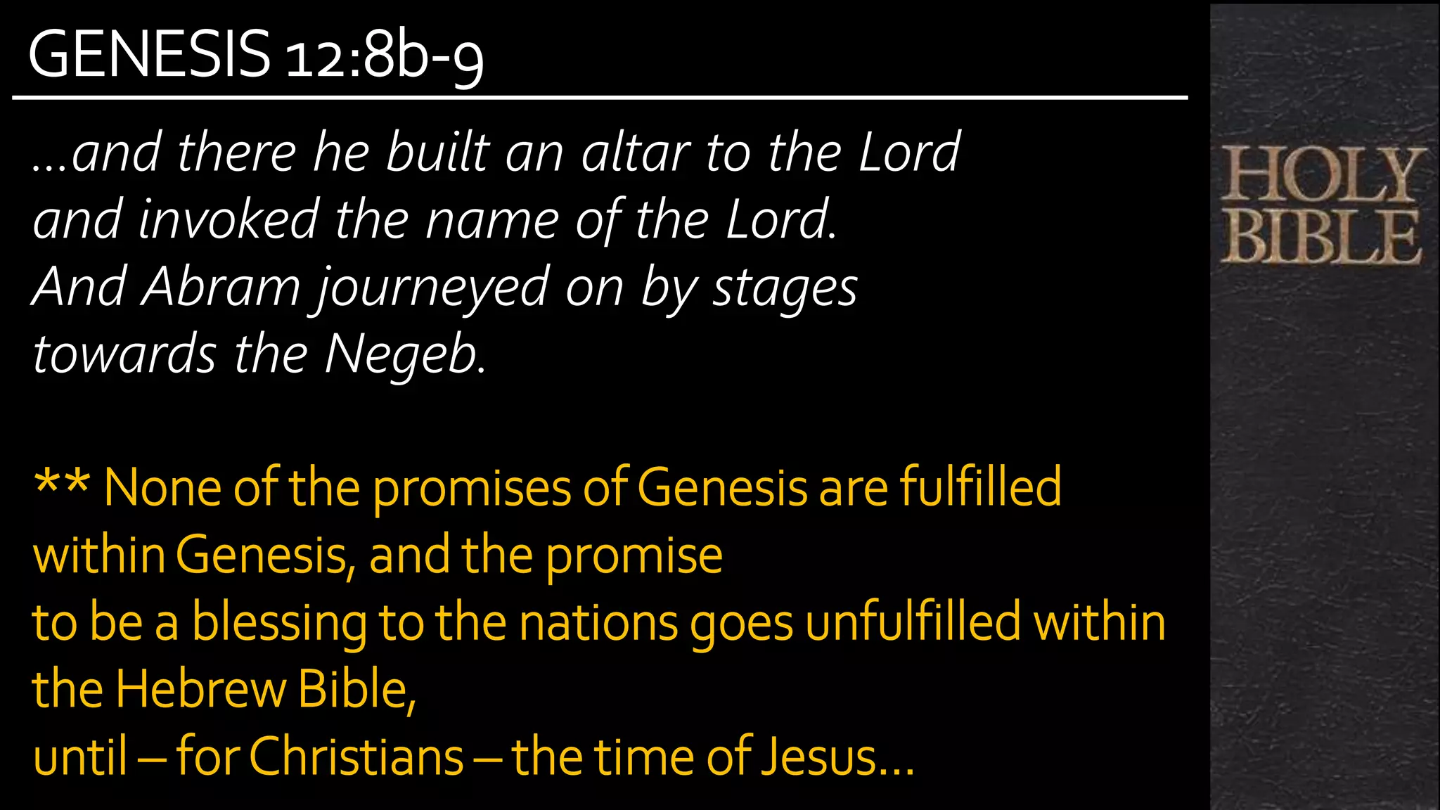 The Story of The People of God: Part 1 - Genesis 12 | PPTX