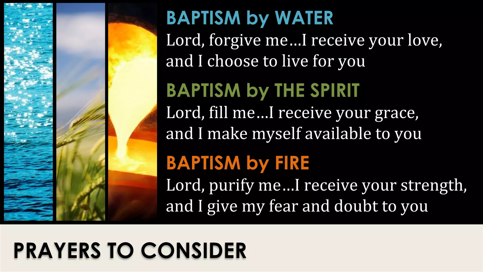 Three Baptisms | PPT