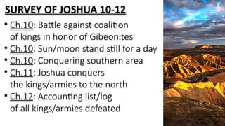 Joshua Through the Lens of Jesus: Part 4 - Ch.10-12 | PPTX