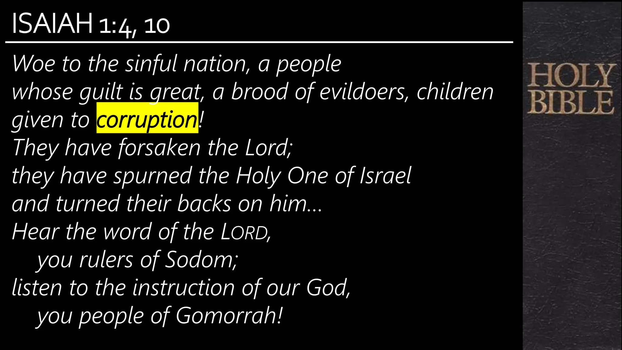 The Sin of Sodom and Gomorrah: Gen 19 + a Bunch of Prophets | PPTX