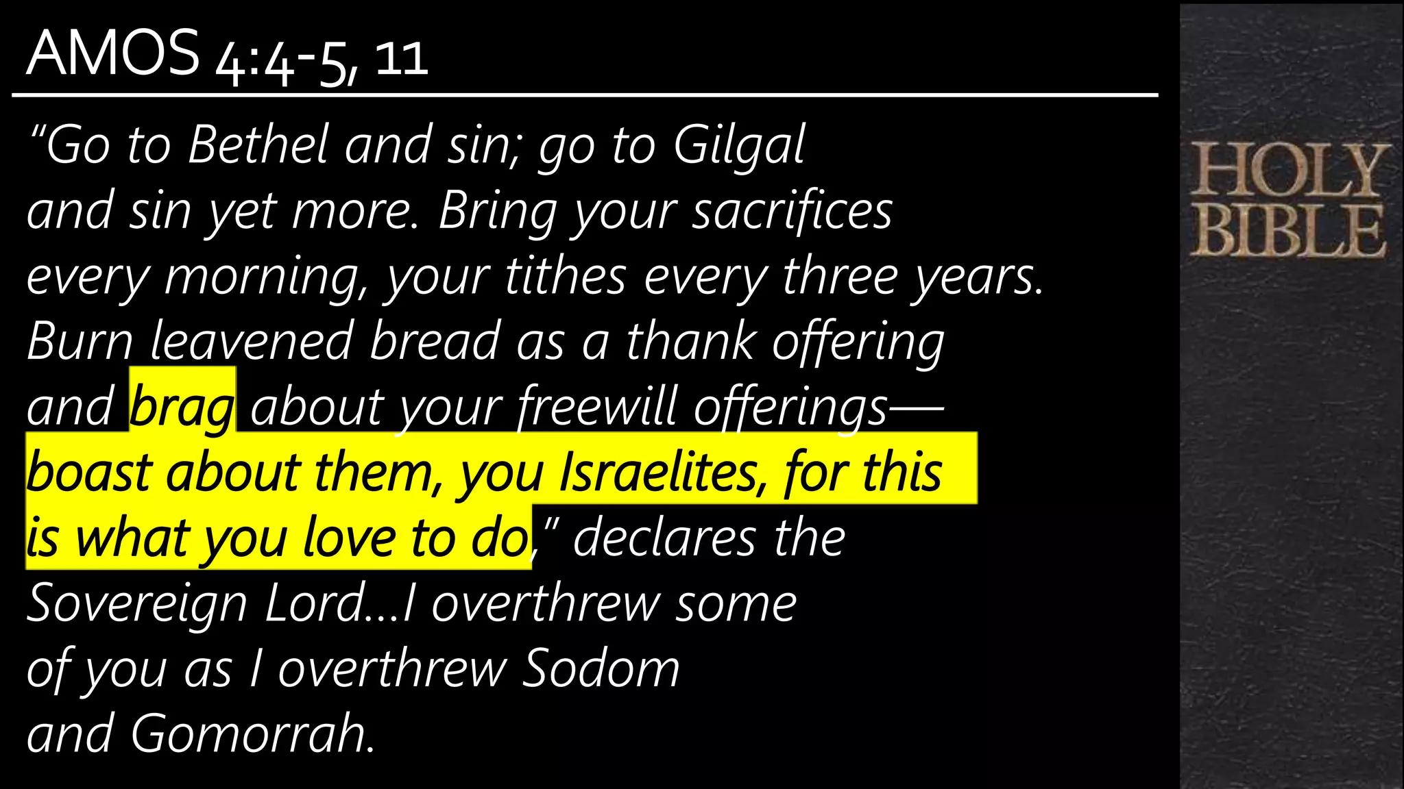 The Sin of Sodom and Gomorrah: Gen 19 + a Bunch of Prophets | PPTX
