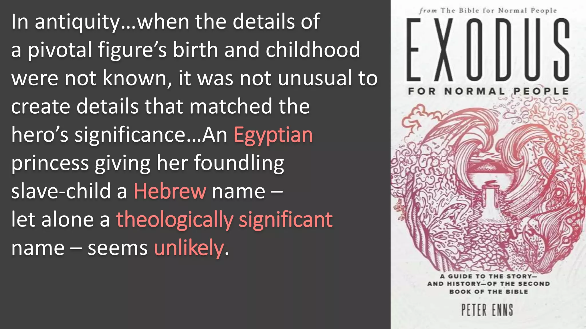 The Story and History of Exodus - Part 1: ch.1 & 2 | PPTX