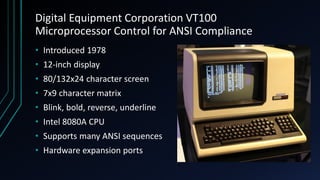 Vintage Computing Festival Midwest 18: What's In A Terminal | PDF