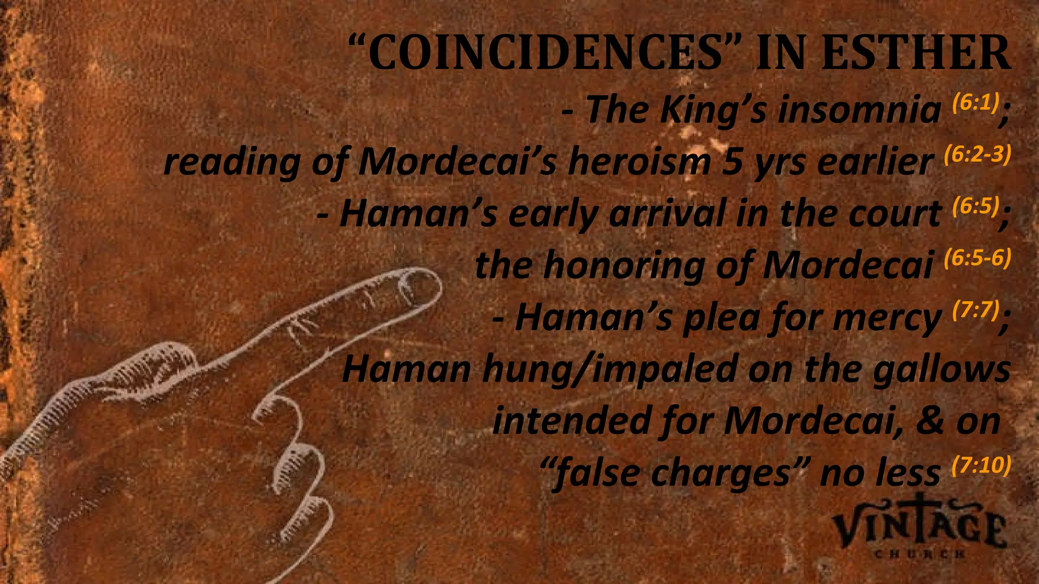 The Invisible Hand of God in Esther | PPT