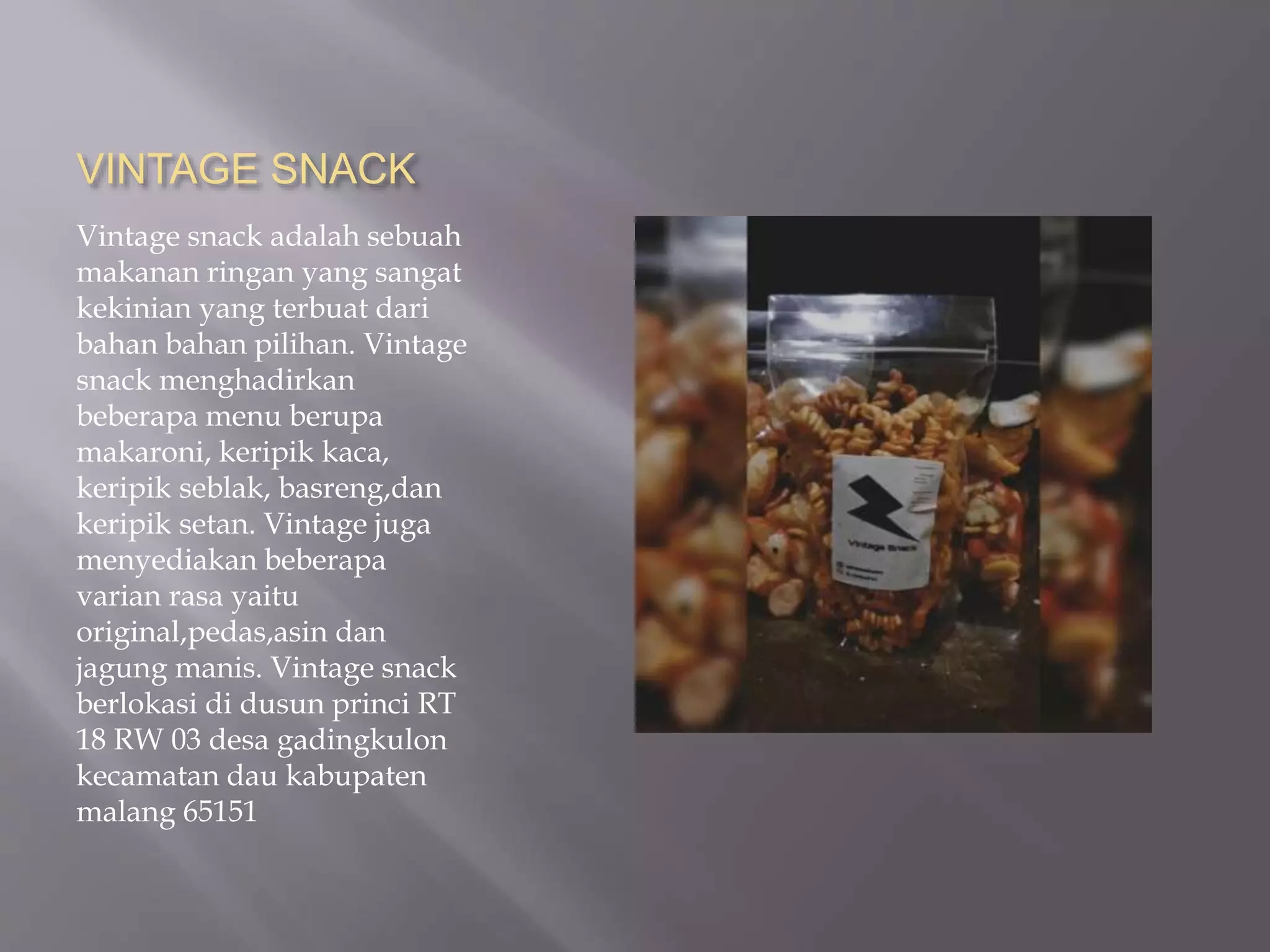 Vintage snack | PPT