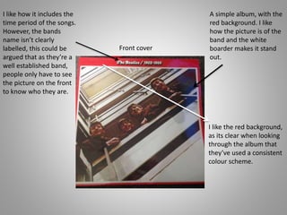 Vinyl analysis | PPTX | Contemporary Hits/Pop/Top 40 | Music