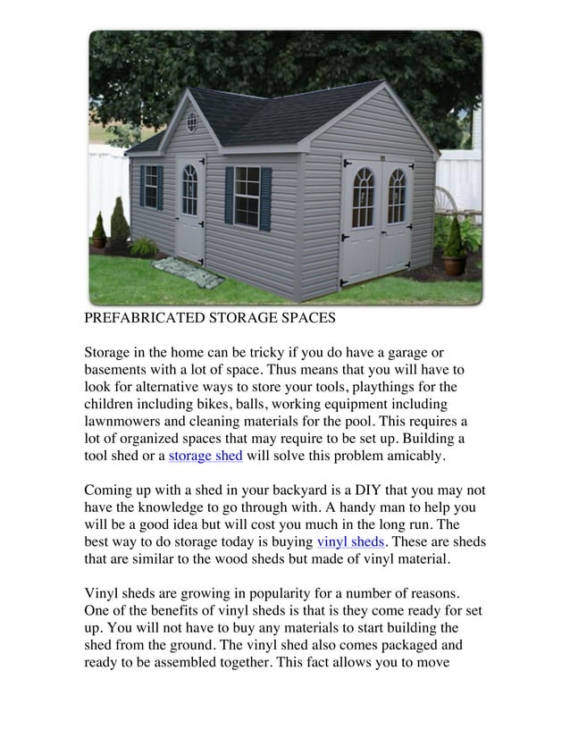 Vinyl sheds. | PDF