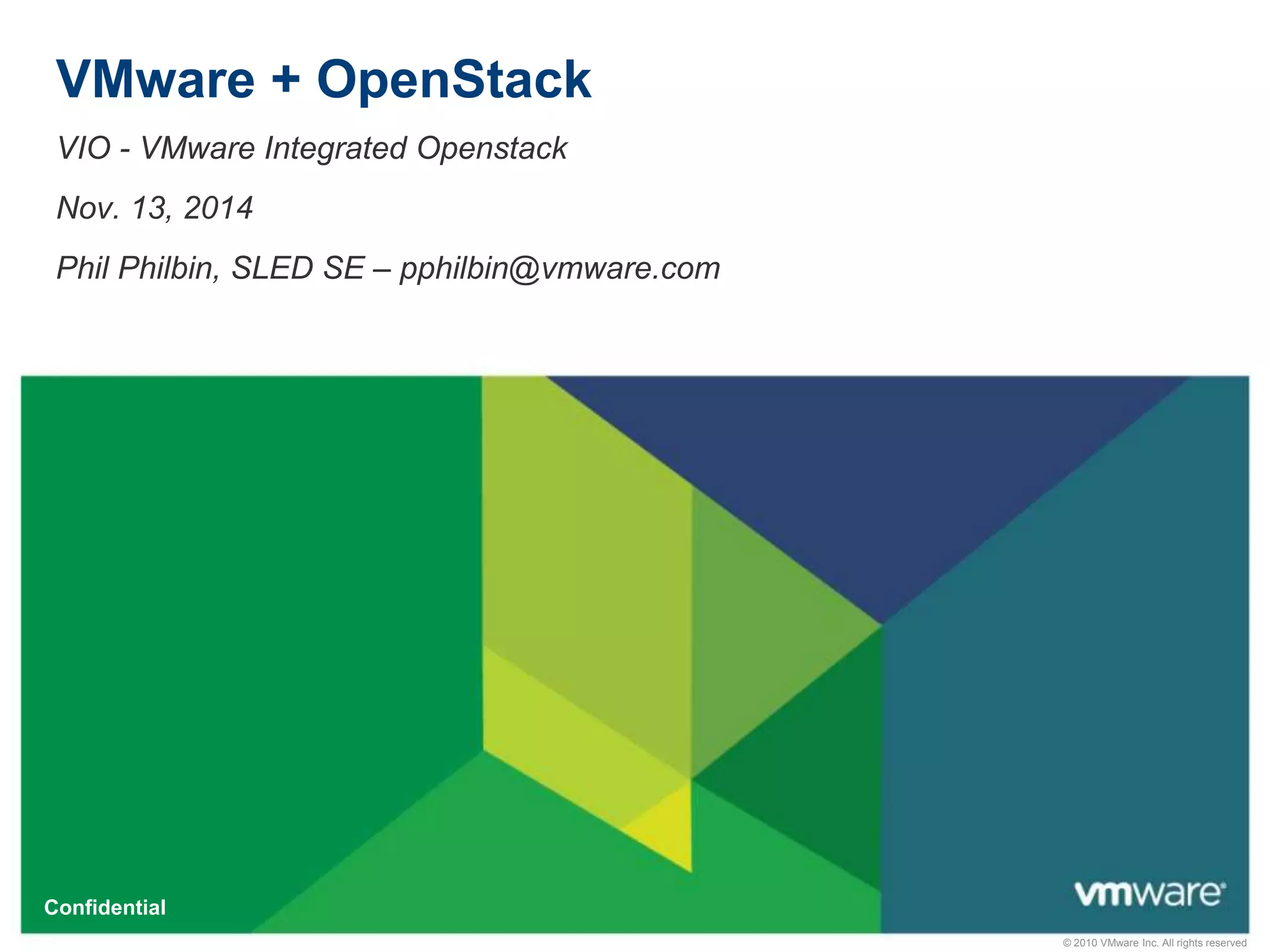 Successfully Deliver and Operate OpenStack in Production with VMware ...